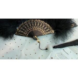 The SeekCheap Shop | Accessories | Gothic Style Feather And Lace Fan In ...